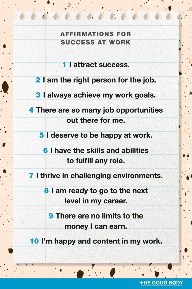 45 Positive Work Affirmations for Career Success