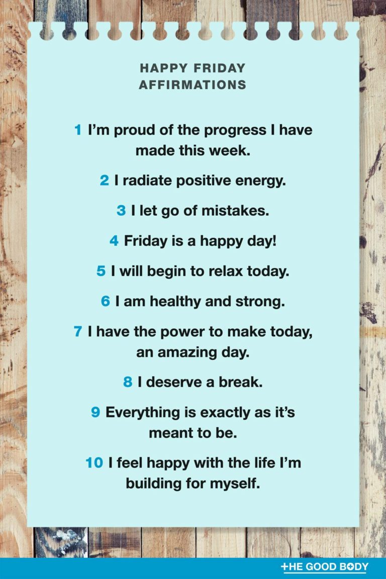 45 Friday Affirmations: End the Week on a High!