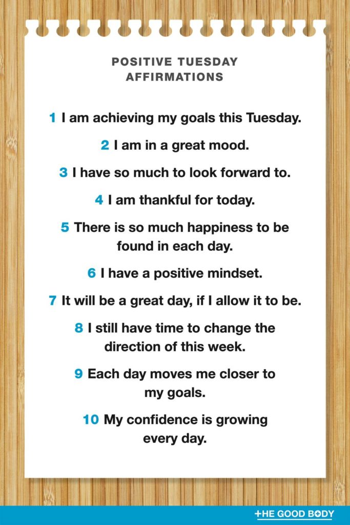 45 Tuesday Affirmations for a Positive Week Ahead