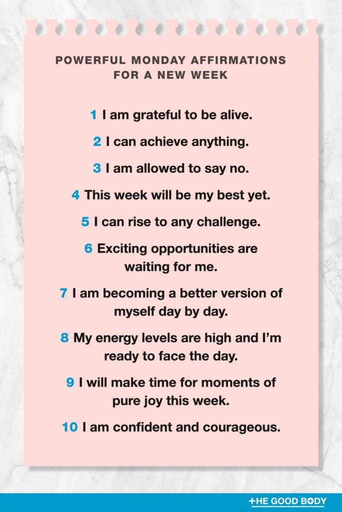45 Monday Affirmations for a Positive New Week Mindset