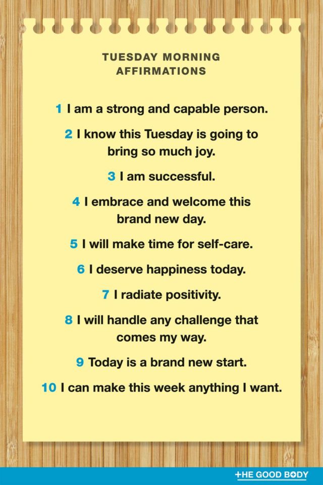 45 Tuesday Affirmations for a Positive Week Ahead
