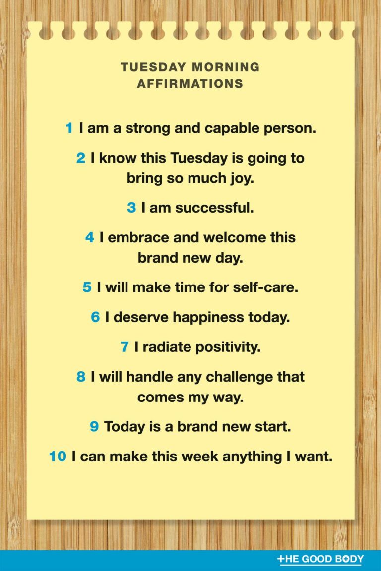 45 Tuesday Affirmations for a Positive Week Ahead
