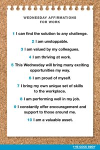 35 Wednesday Affirmations to Get You Over Hump Day!