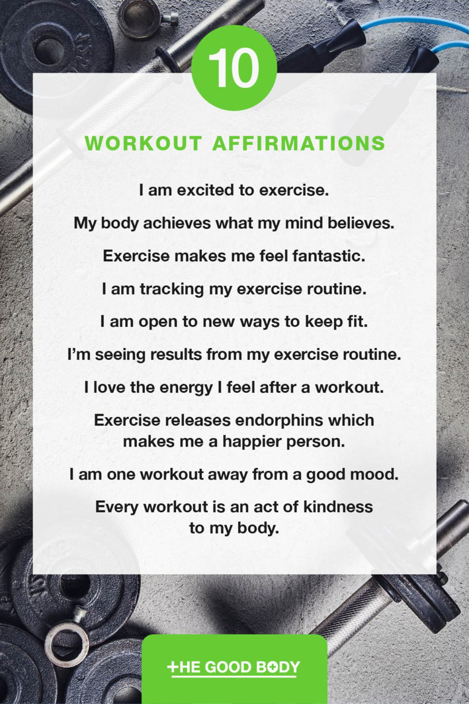 💪 50 Fitness Affirmations to Get You Moving!
